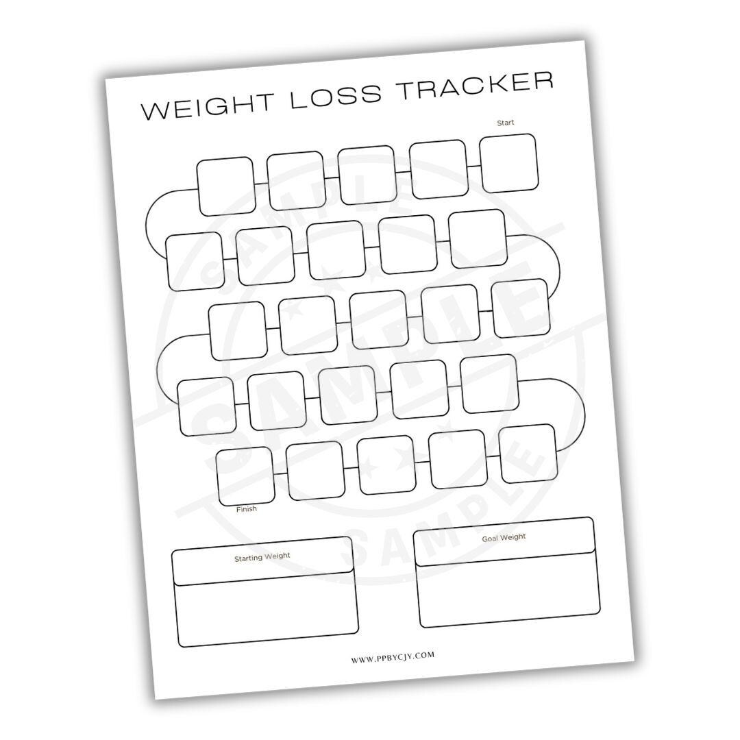 Weight Loss Progress Chart | Healthy Living Milestone Tracking | Body ...