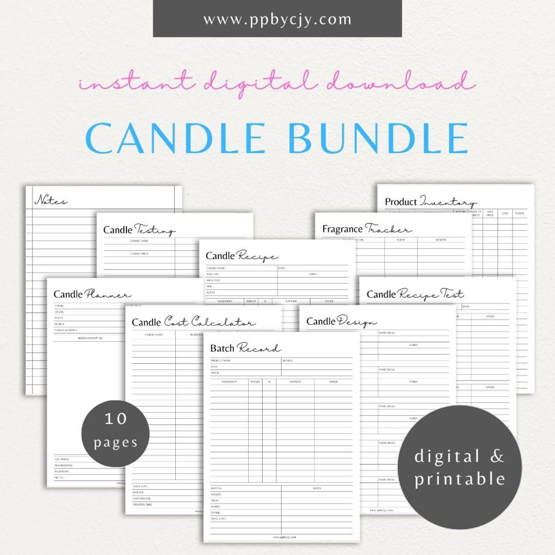 Candle Making Business Planner Bundle Candle Production Crafting ...