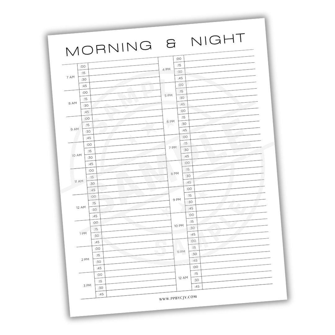 Morning & Night Routine Tracker Printable PDF | Daily Habits Planner ...