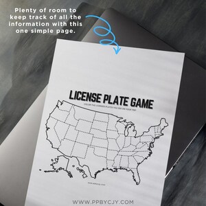 License Plate Game Printable Template | Fun Road Trip Activity | Car ...