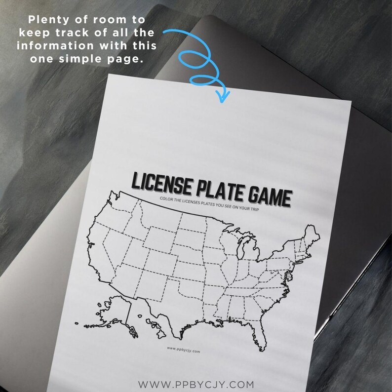License Plate Game Printable Template | Fun Road Trip Activity | Car ...