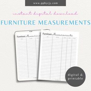 Furniture Measurement List | Furniture Dimensions Size Chart | Interior ...