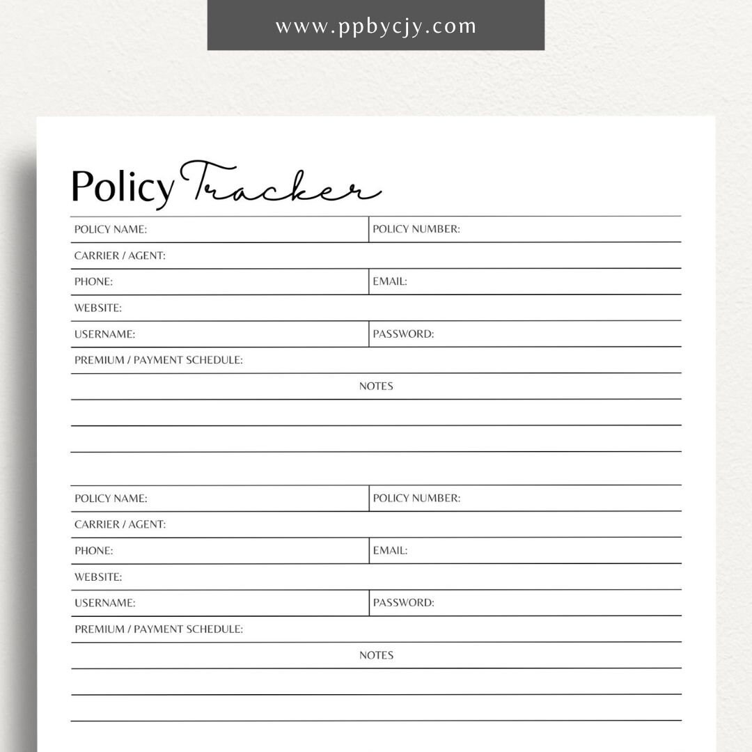 Insurance Policy Management Tracker | Business Insurance Portfolio ...