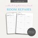 Room Home Repair Checklist | DIY Room Maintenance Fix-it List | House ...