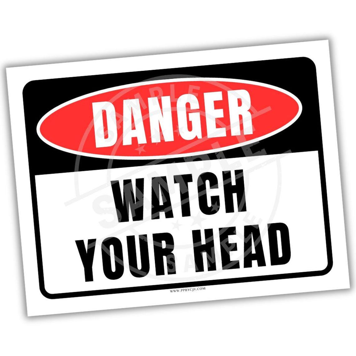Danger Watch Your Head Sign Printable | Low Clearance Warning Poster ...