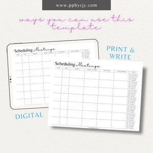 School Counselor Scheduling Tracker | Student Support Session Planner ...