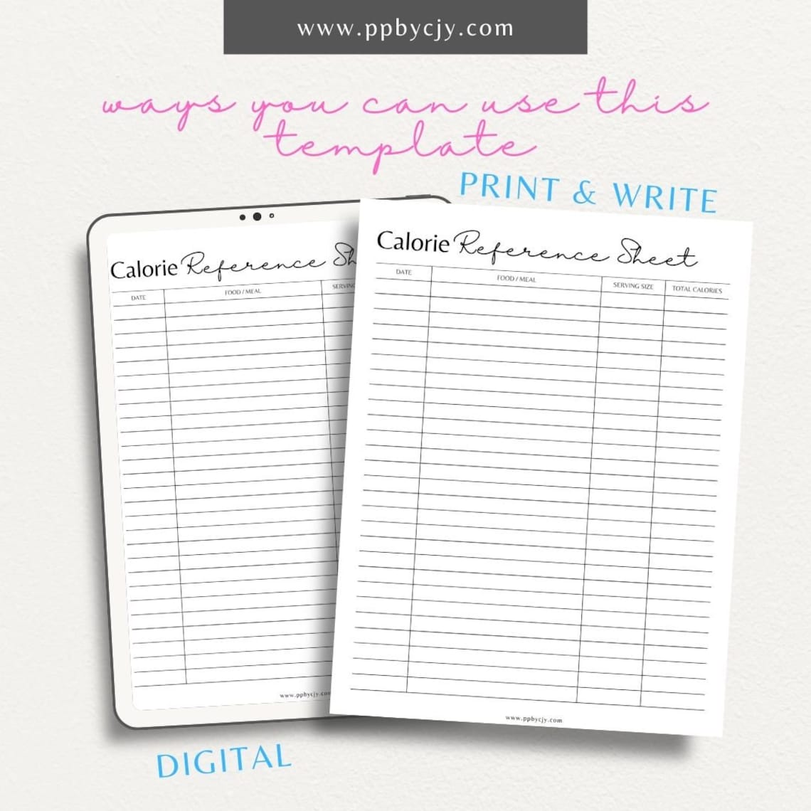 Calorie Counting Reference Sheet Weight Loss Nutrition Calorie List ...