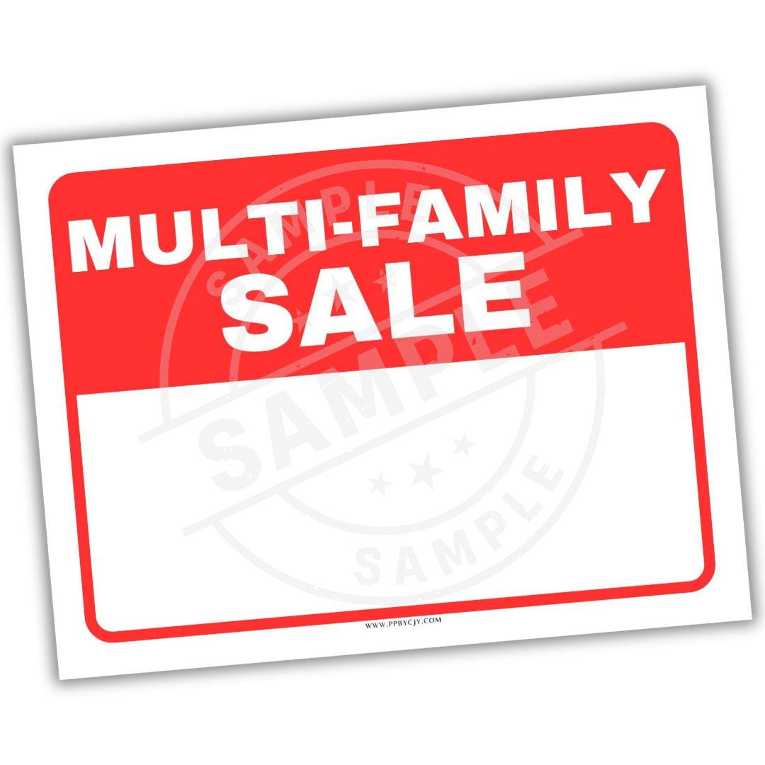Multi-family Sale Sign Printable | Yard & Garage Sale Poster ...