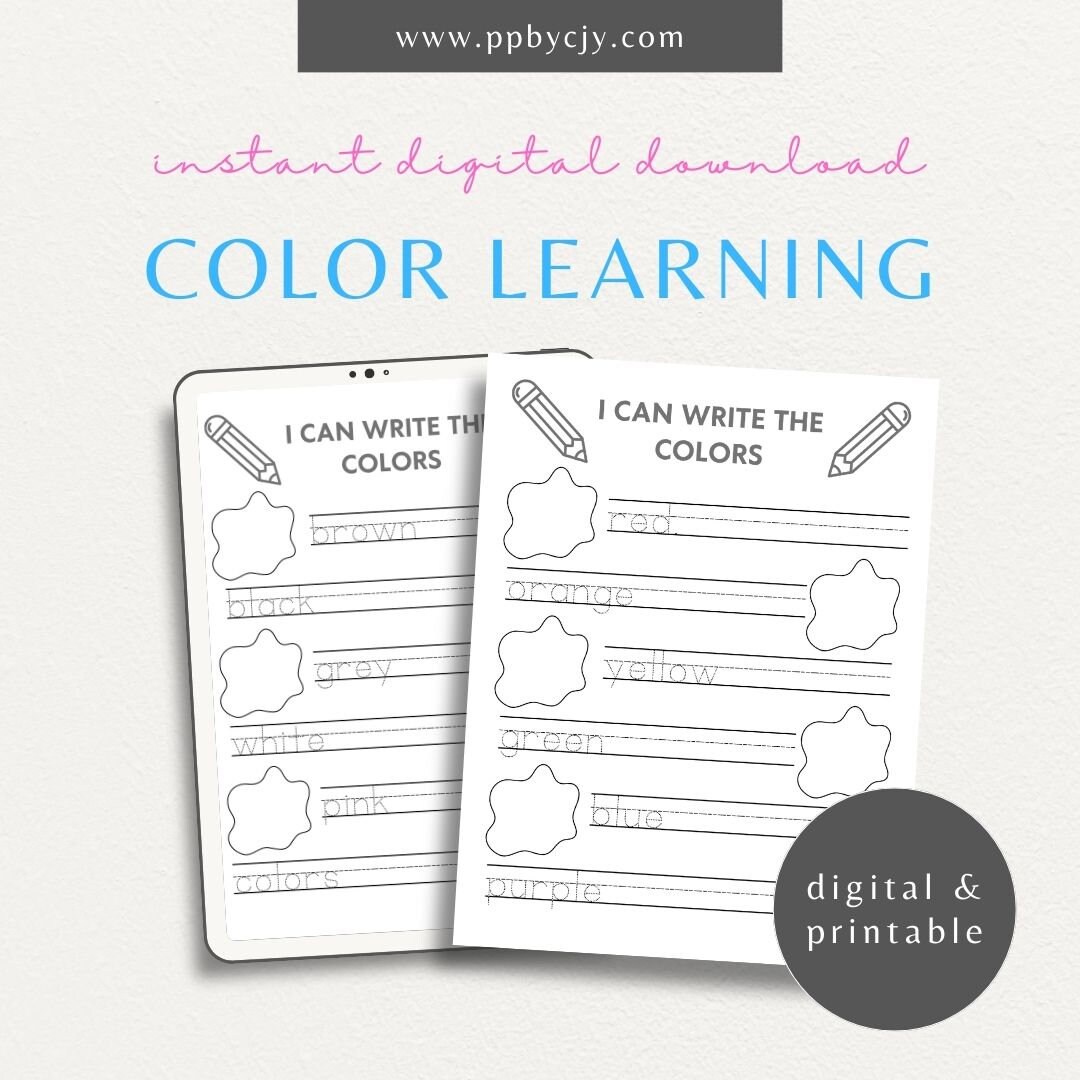 Color Learning Worksheet Printable | Preschool Colors Inventory ...