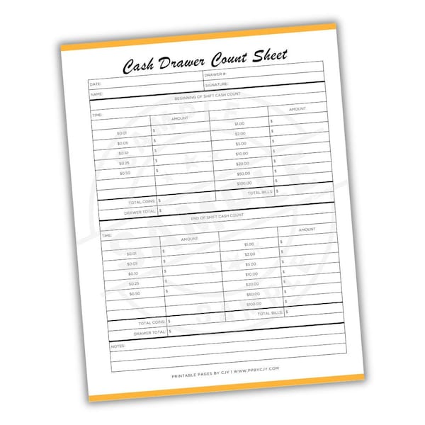 Safe Count Sheet - Etsy