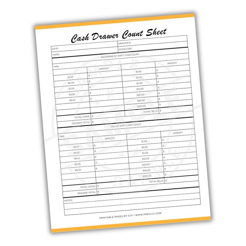 Safe Count Sheet - Etsy