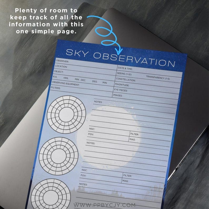 Night Sky Observation | Stargazing Log and Astronomy Tracker ...