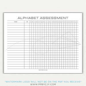 Alphabet Assessment Sheet Printable | Upper and Lowercase Letter ...