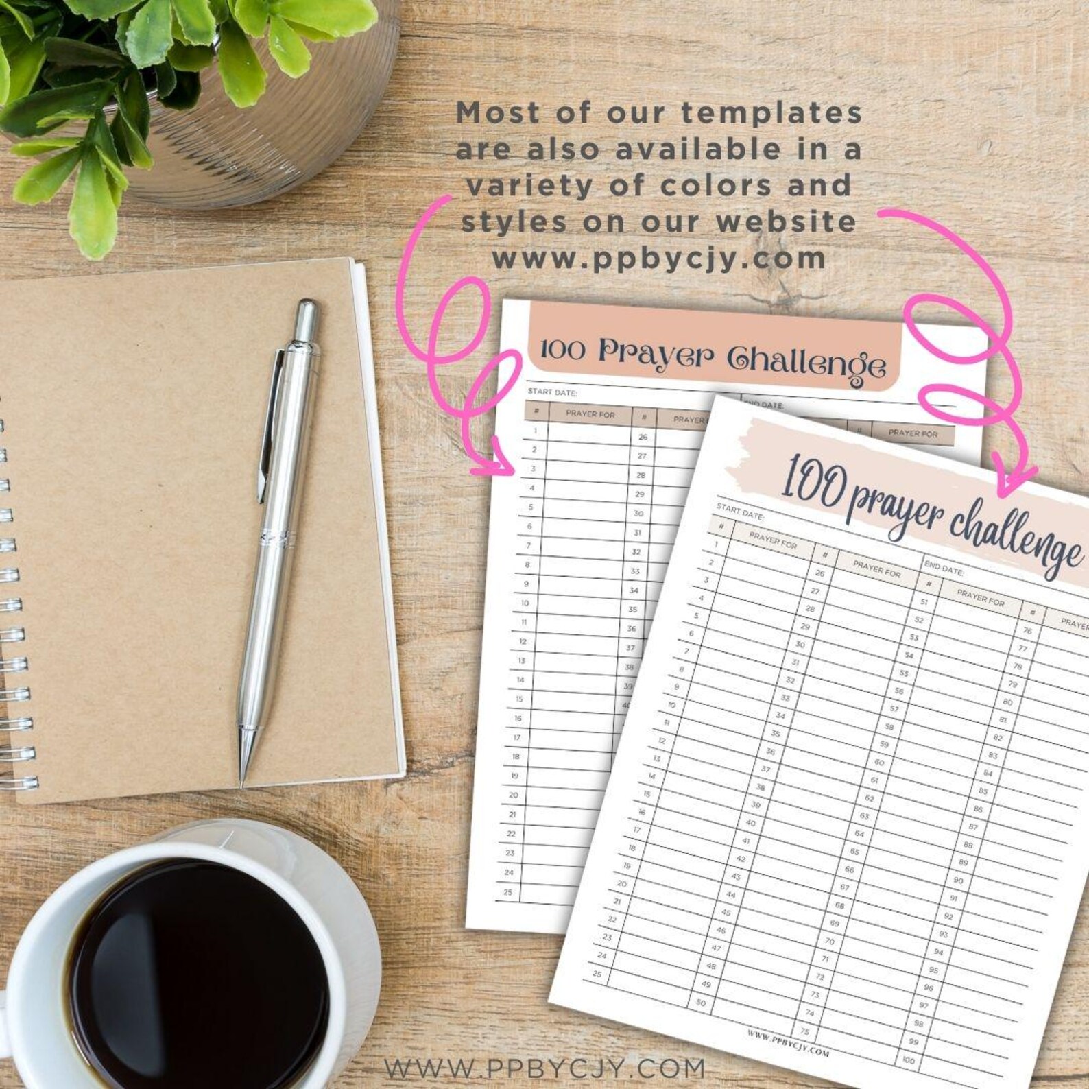 100 Prayer Challenge Printable | Daily Prayer Prompts & Reflection ...