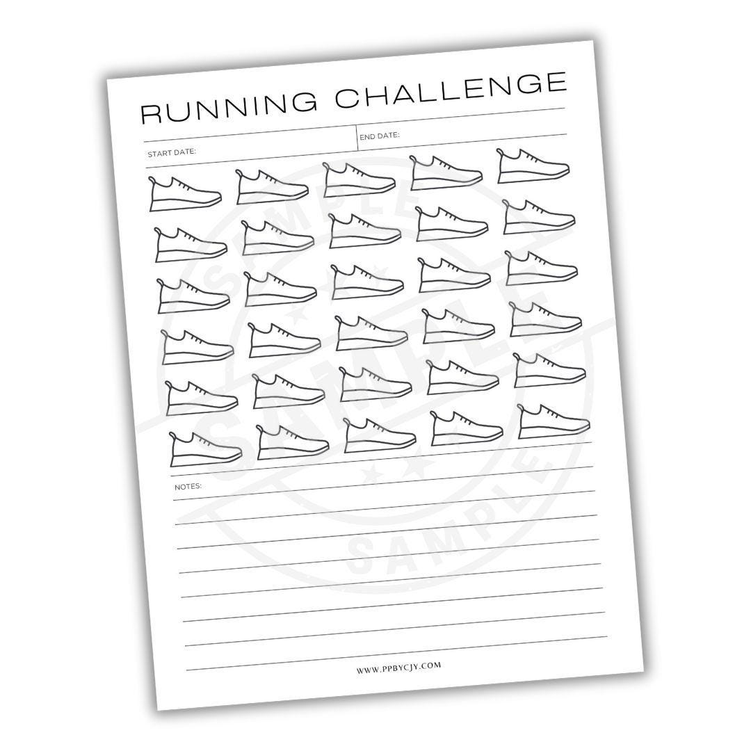 Running Challenge Tracker | Fitness Goal Milestone Chart | Distance ...