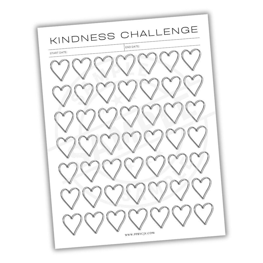 Kindness Challenge Gratitude Journal | Random Acts of Kindness Tracker ...