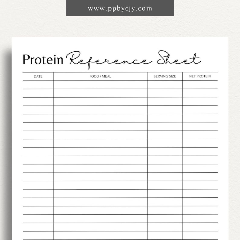 Protein Intake Nutrition Tracker | Meal Planning Food Diary | Diet ...