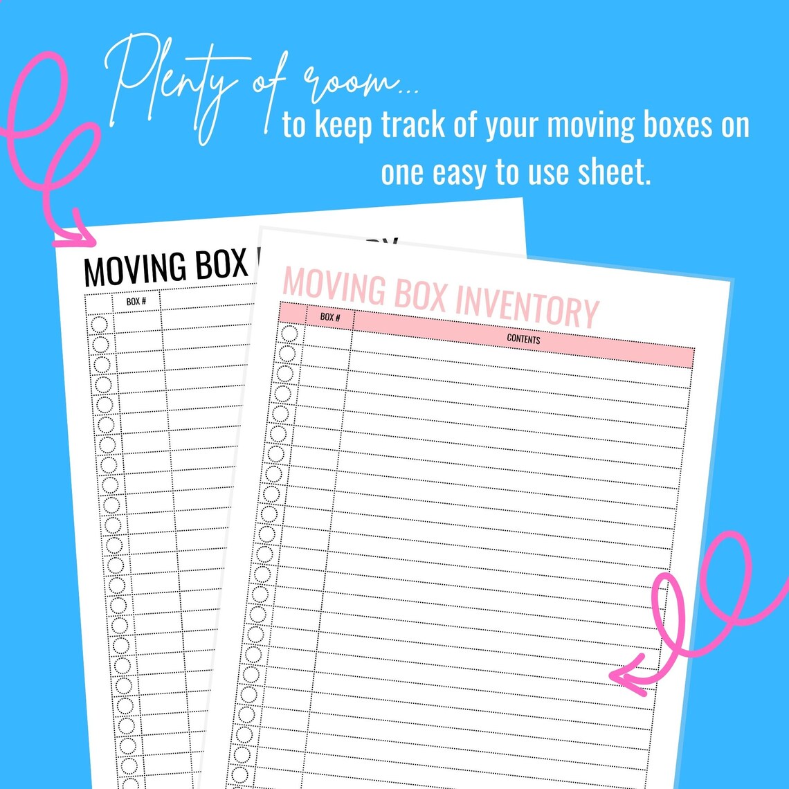 Moving Box Inventory List Moving Box Contents Moving - Etsy