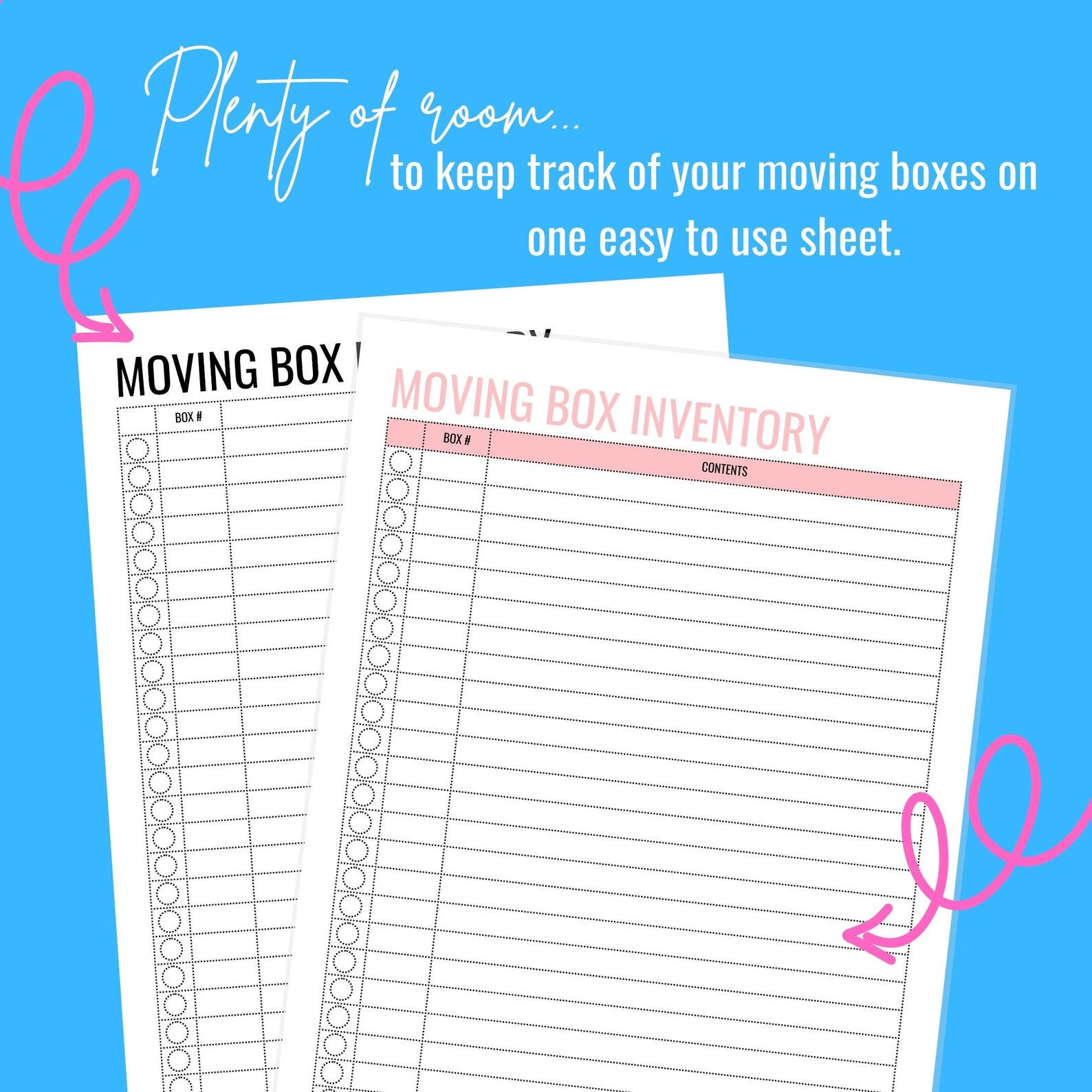 Moving Box Inventory List Moving Box Contents Moving - Etsy