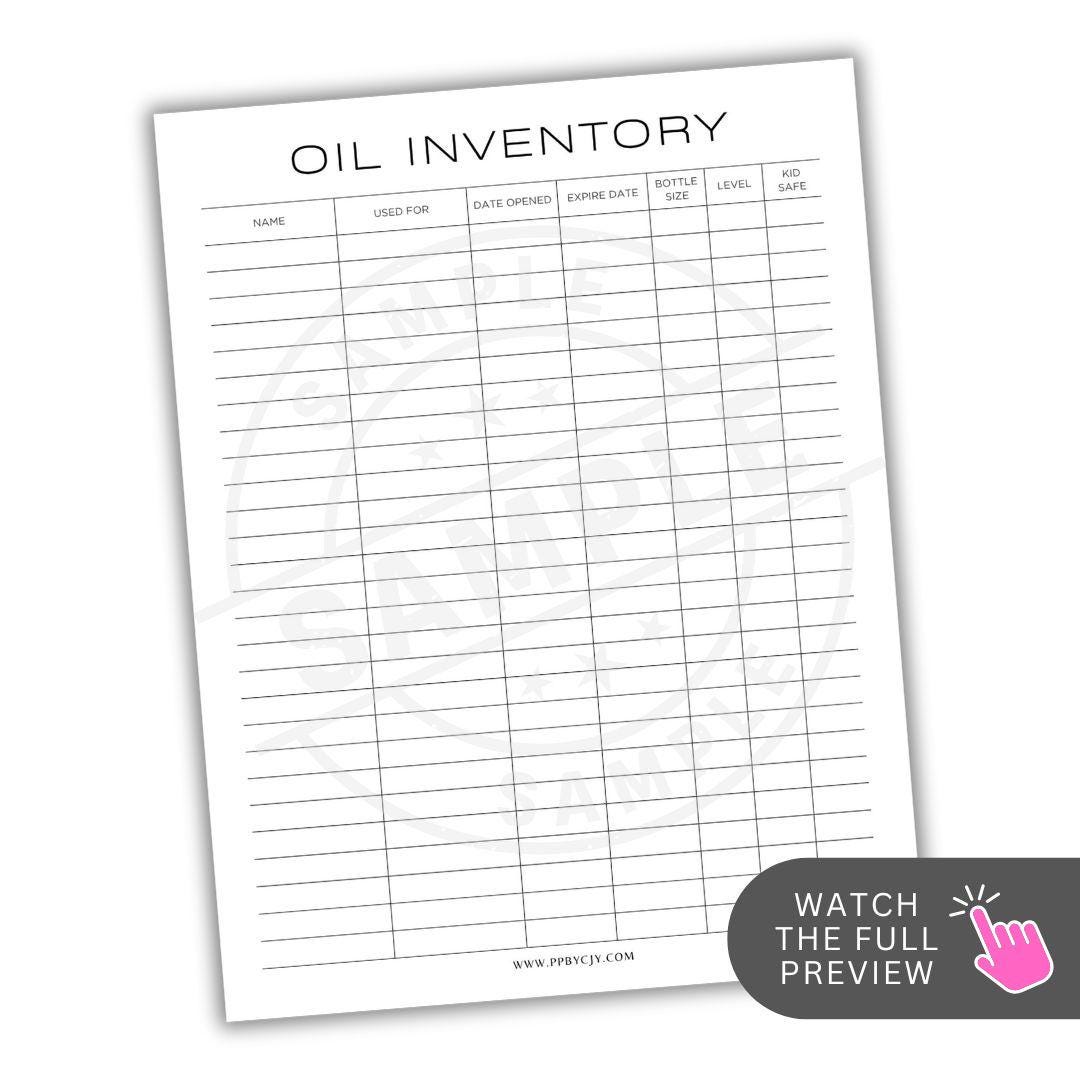 Essential Oils Printable Bundle | Aromatherapy Planner Kit | Oil ...
