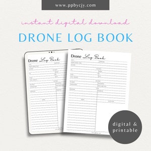 Drone Logbook Printable Template | Digital Download | Flight Log | UAV ...