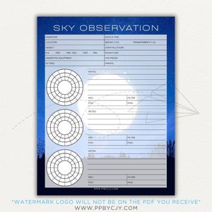 Night Sky Observation | Stargazing Log and Astronomy Tracker ...