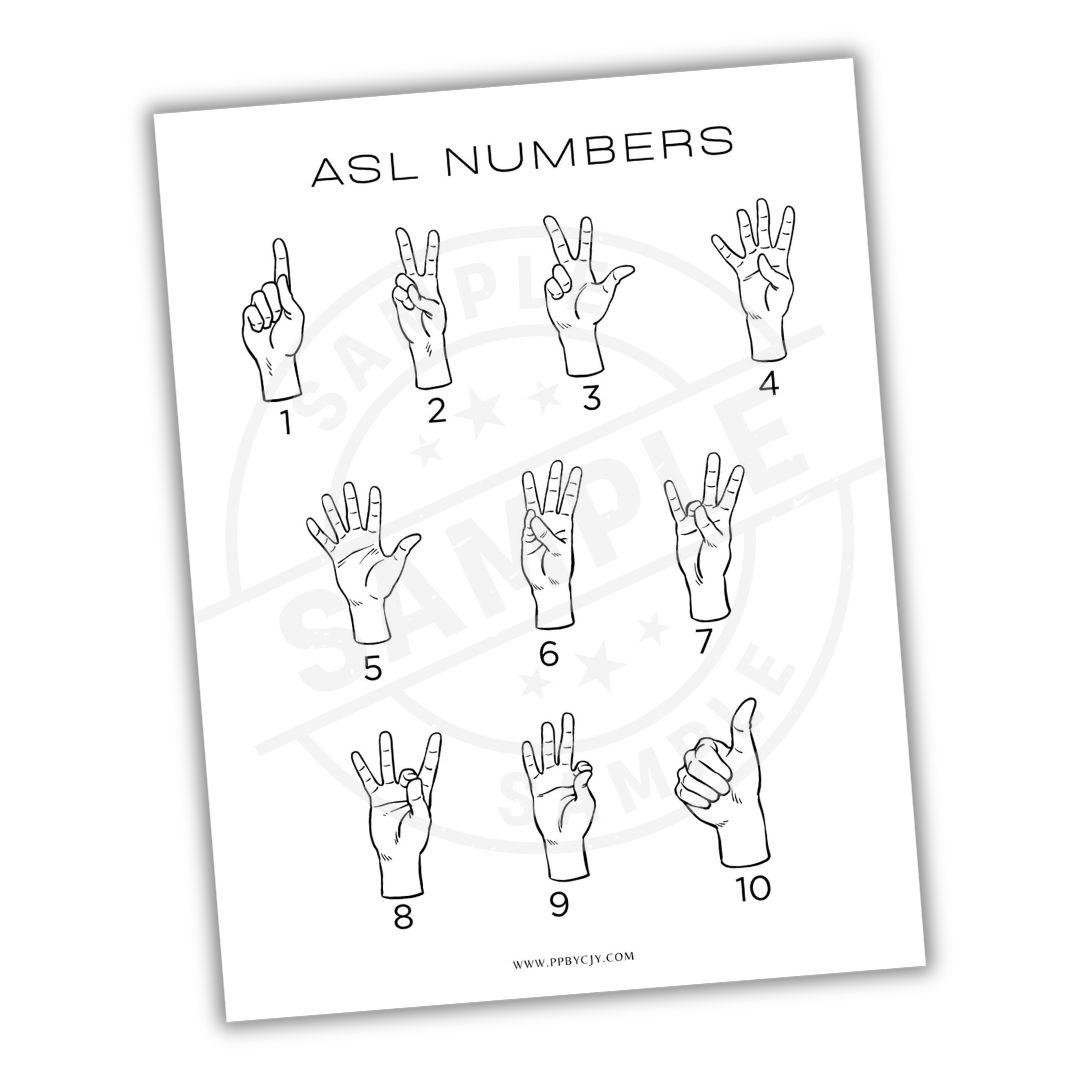 ASL Alphabet Sheet | American Sign Language Chart | ASL Hand Signs A-Z ...