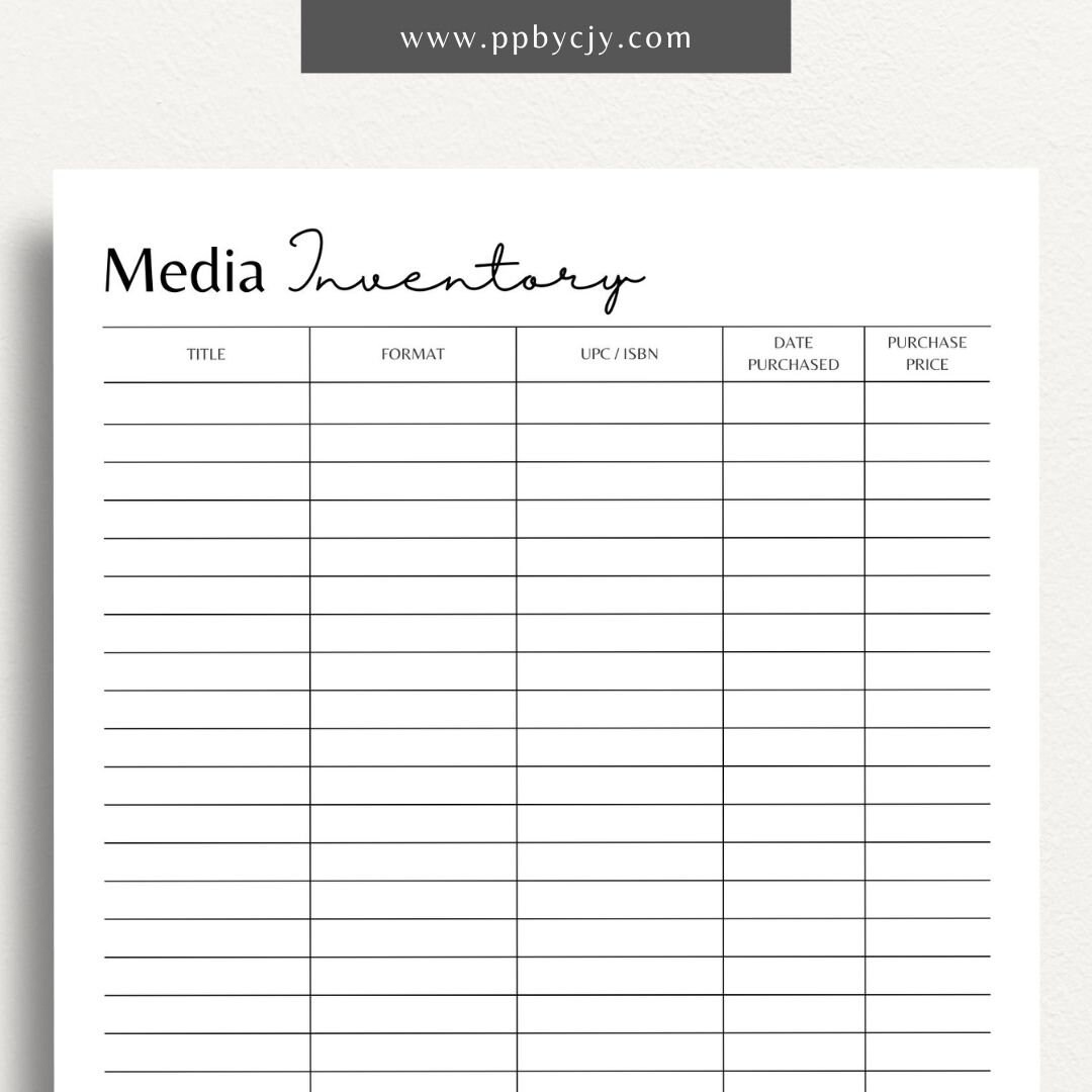 Media Inventory Checklist Entertainment DVD Collection Inventory List ...