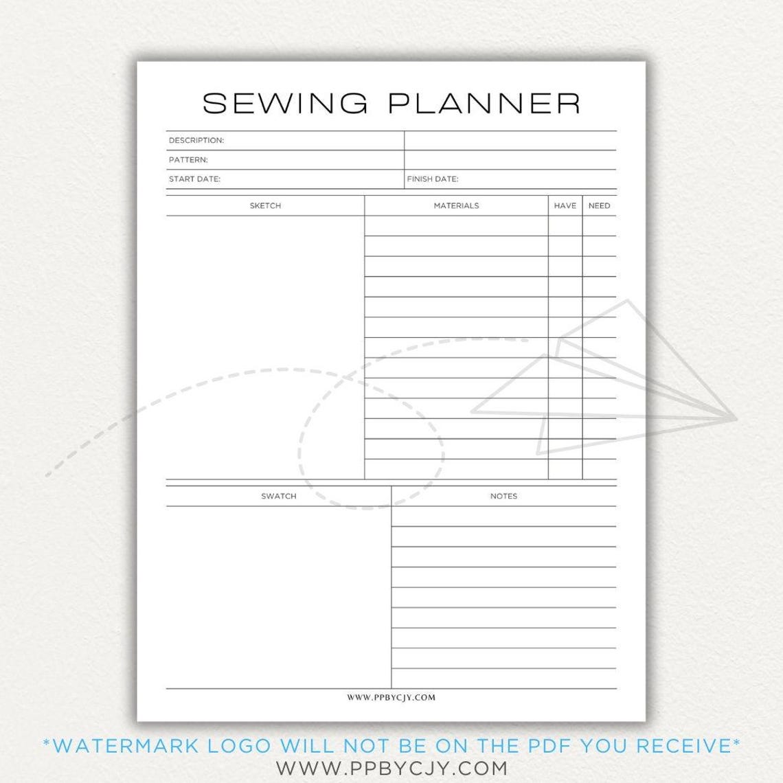 Sewing Project Planner Bundle | Sewing Pattern Fabric Organizer | DIY ...