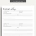 Contact Log Printable | Client Communication Tracker | Business ...
