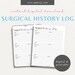 Surgical History Timeline Log | Medical Procedure Record | Healthcare ...