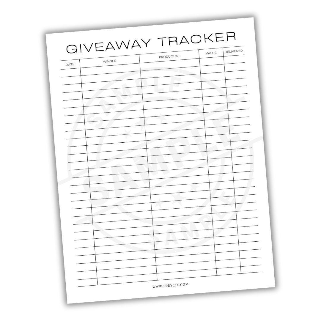 Giveaway Contest Tracker | Sweepstakes Prize Organizer | Marketing ...