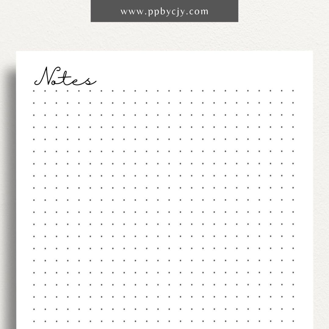 Dot Grid Journal Printable Paper Template Digital Graph Paper Sheet ...