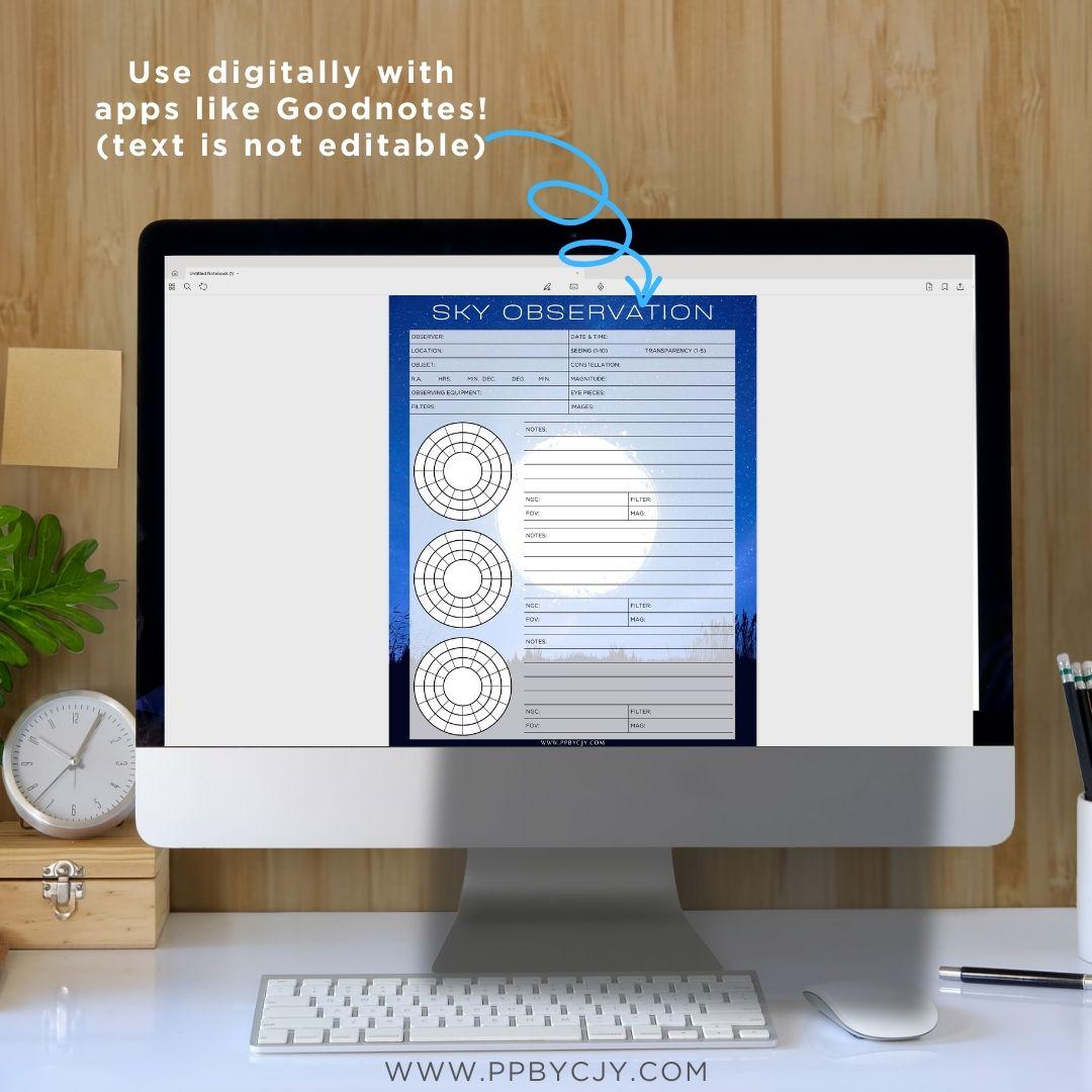 Night Sky Observation | Stargazing Log and Astronomy Tracker ...