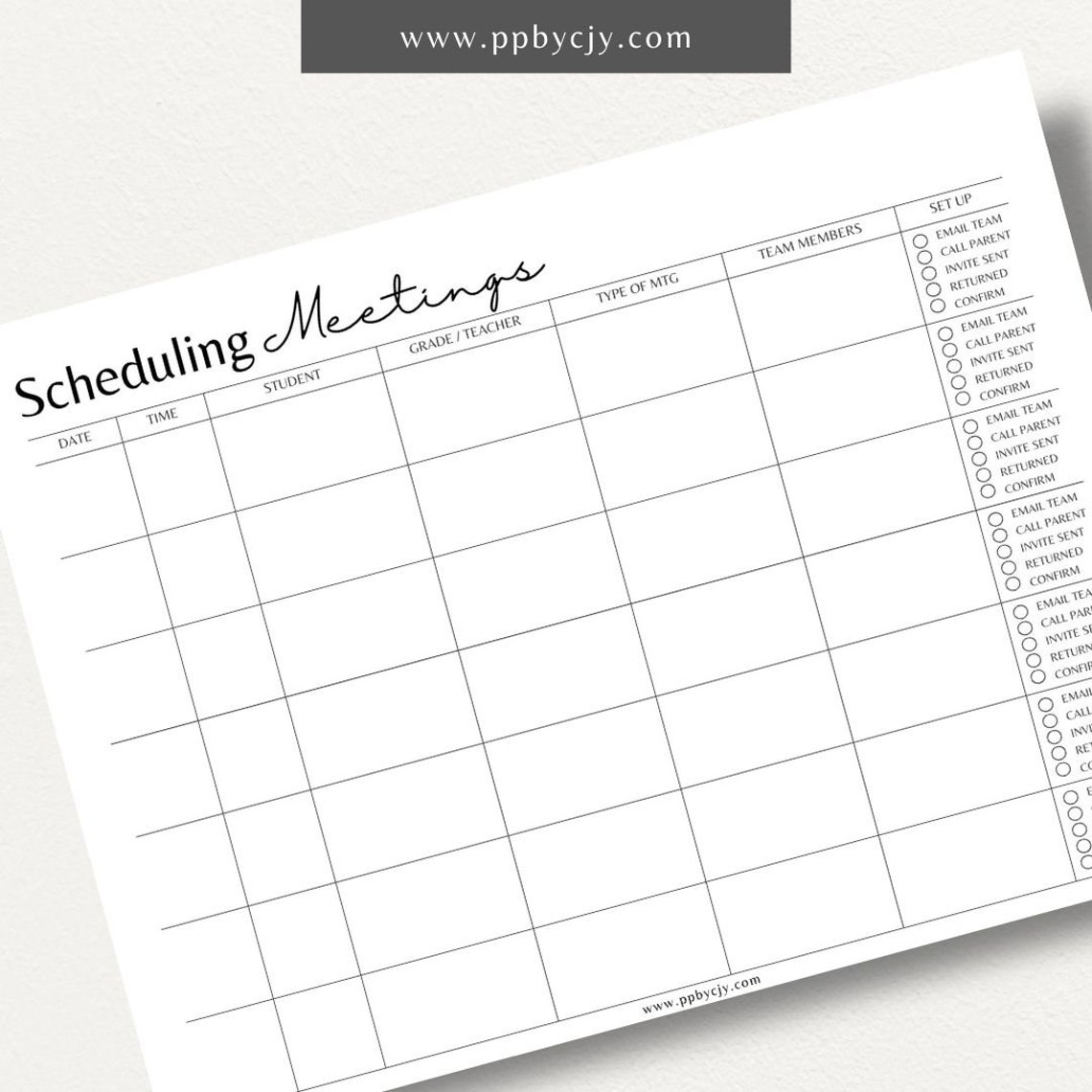 School Counselor Scheduling Tracker | Student Support Session Planner ...