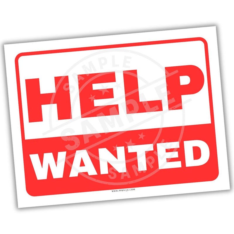 Help Wanted Sign - Etsy