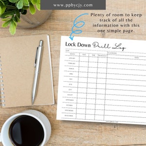 Lockdown Drill Log Printable Template | Digital Download | Emergency Preparedness Tracker ...