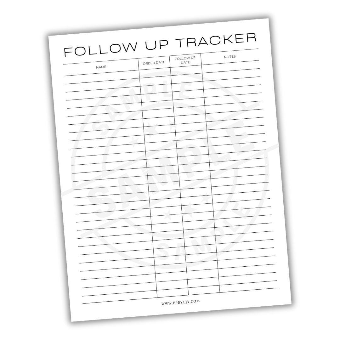 Follow up Tracker | Professional Contact Networking Journal | Business ...