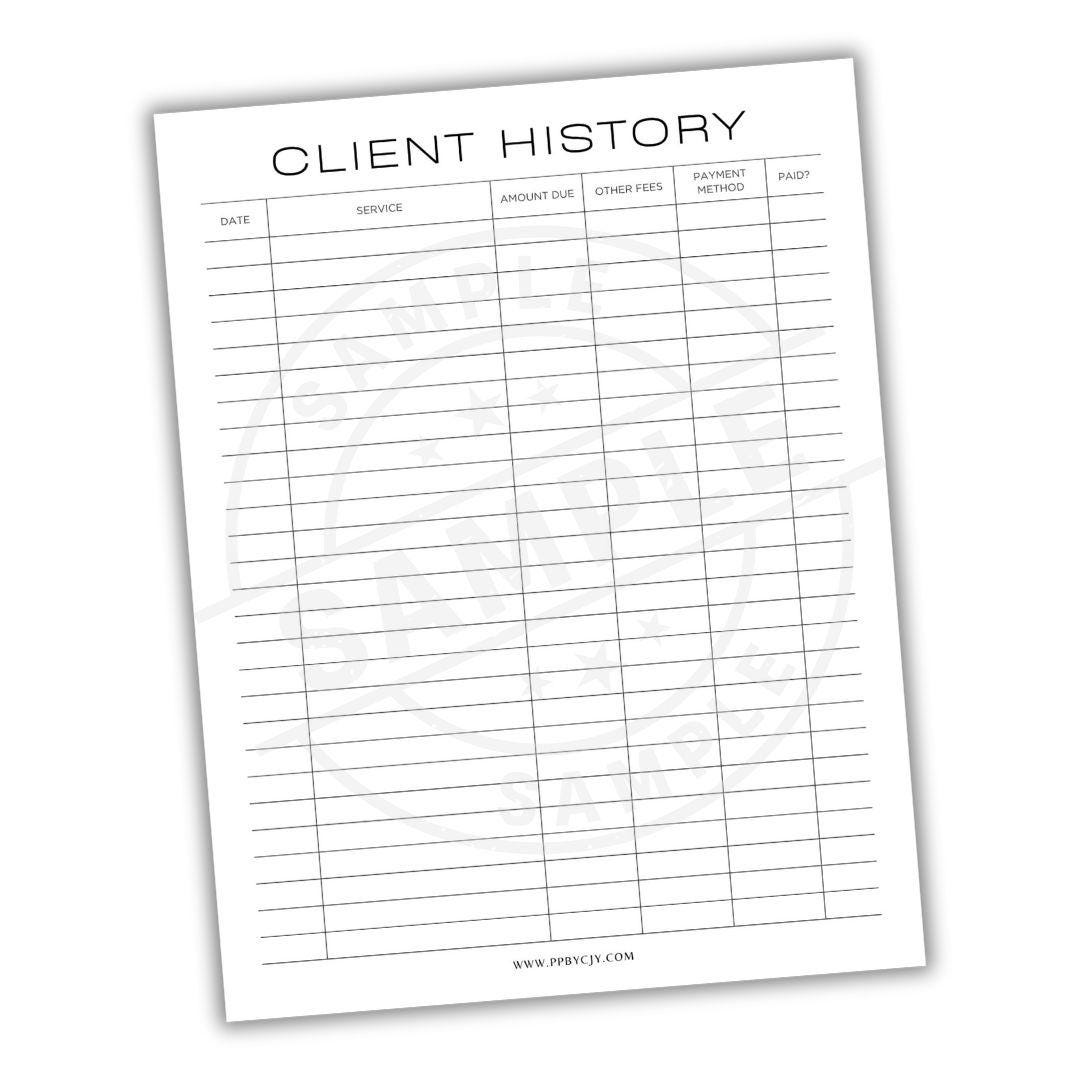 Client Payment History Log | Service Provider Session Invoice History ...