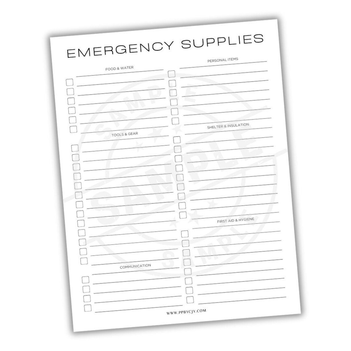 Emergency Essentials Checklist | Grab and Go List | Evacuation Kit Item ...