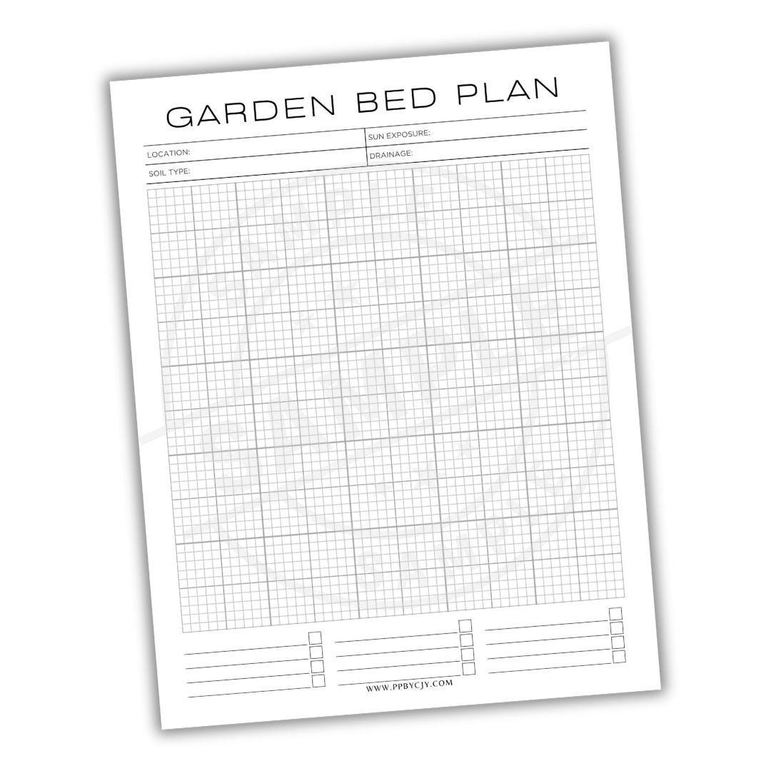 Garden Bed Planner Printable PDF Template | Garden Layout and Planting ...