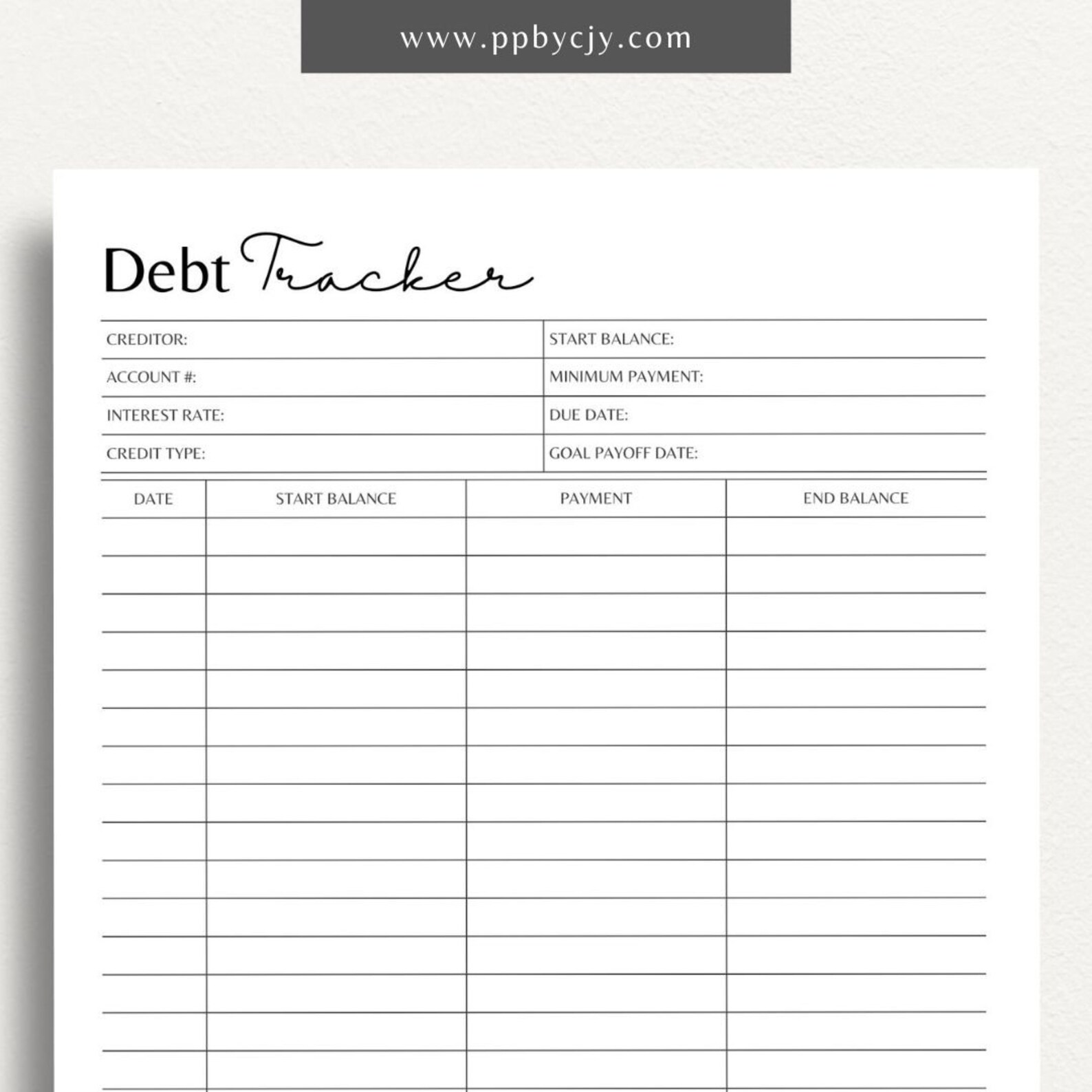 Debt Payoff Finance Tracker | Financial Repayment Organizer | Personal ...