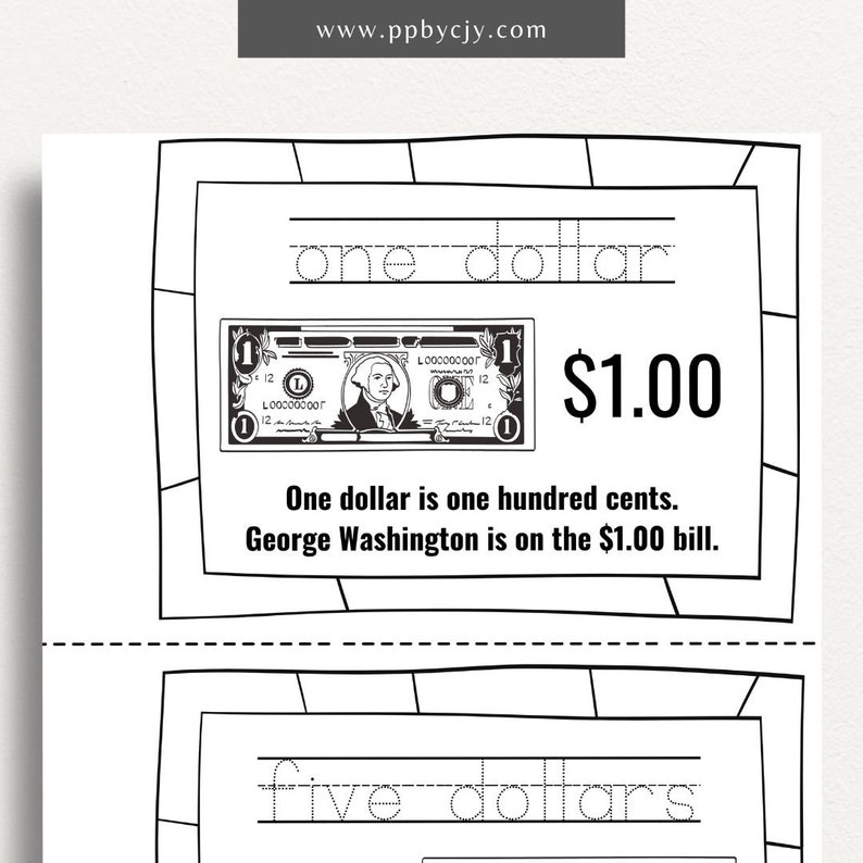 Learning Money Printable Book | Kids Money Skills Staple Book ...