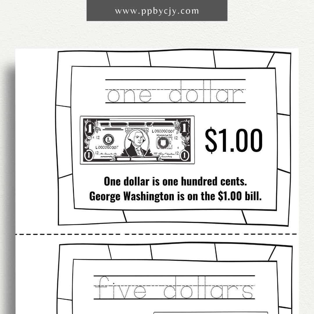Learning Money Printable Book | Kids Money Skills Staple Book ...