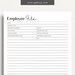 Employee File Information Sheet | Human Resources Personnel Record ...