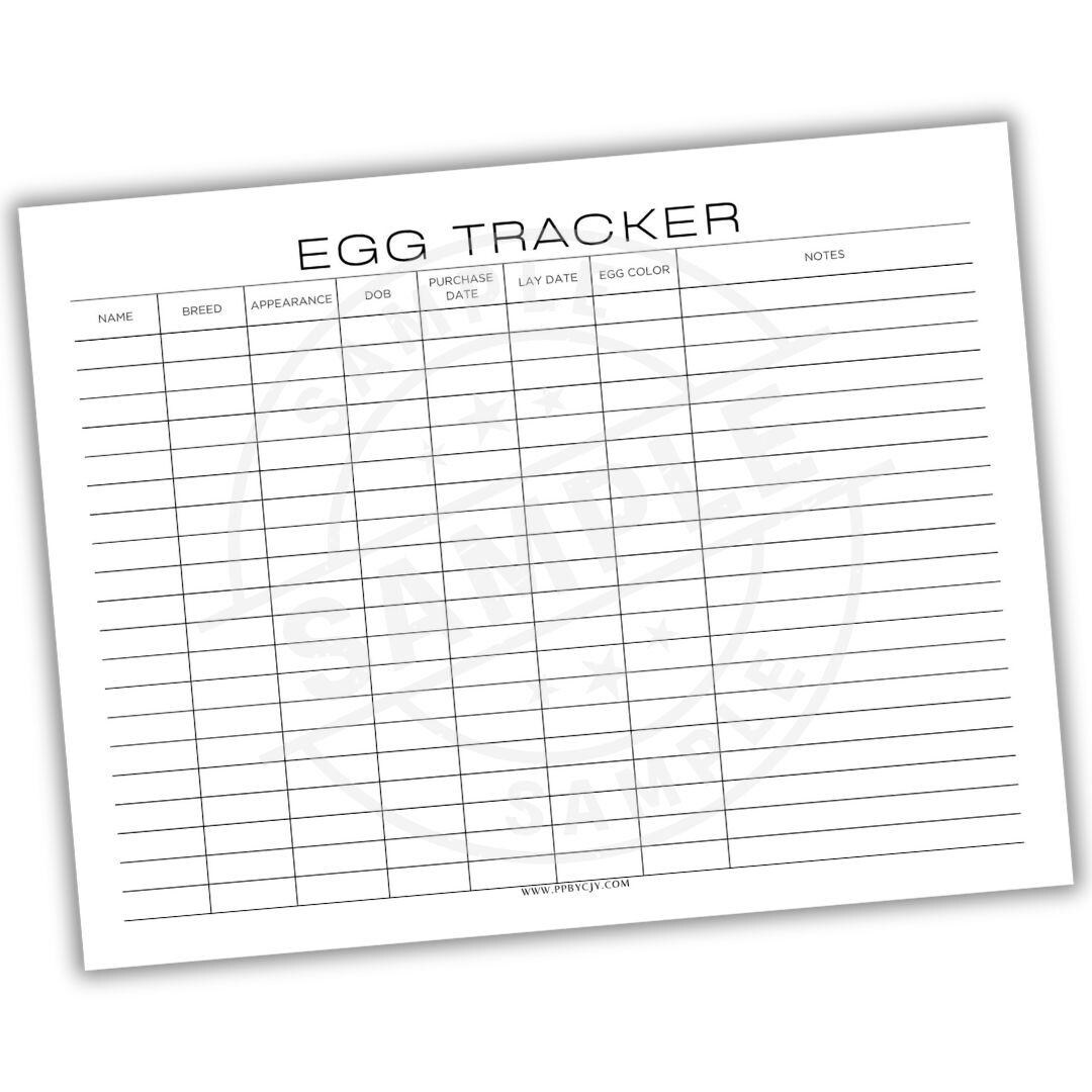 Poultry Egg Breeding Record | Hen Flock Eggy Lay Record | Egg Fertility ...