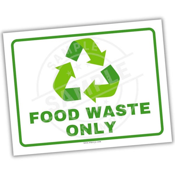 Food Waste Sign - Etsy
