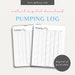 Breastfeeding Pumping Log | Milk Production Breast Pump Session Tracker ...
