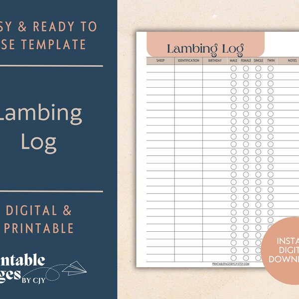 Lambing Record Sheets - Etsy