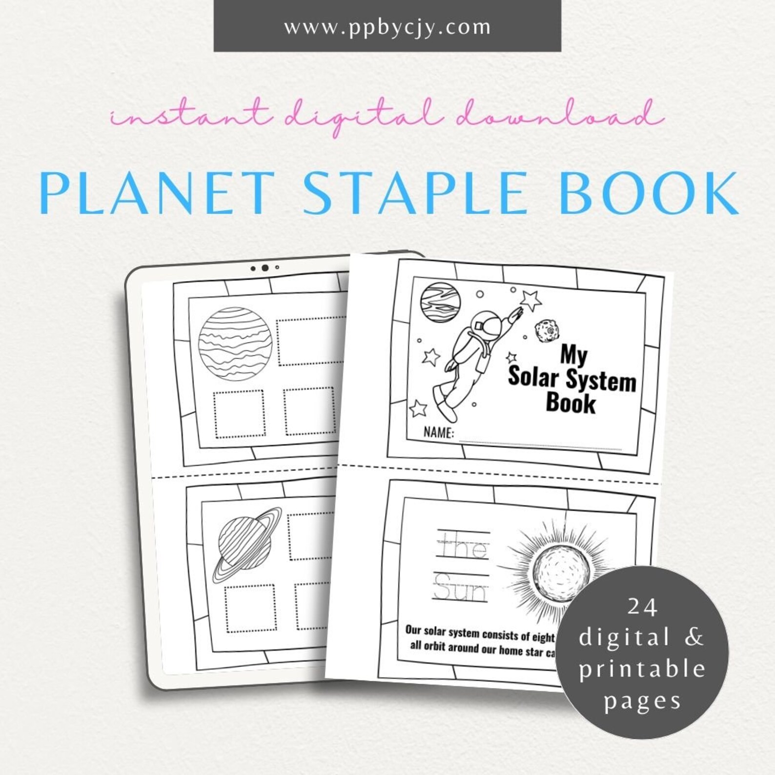 Planets Astronomy Printable Booklet | Solar System Staple Book | Space ...